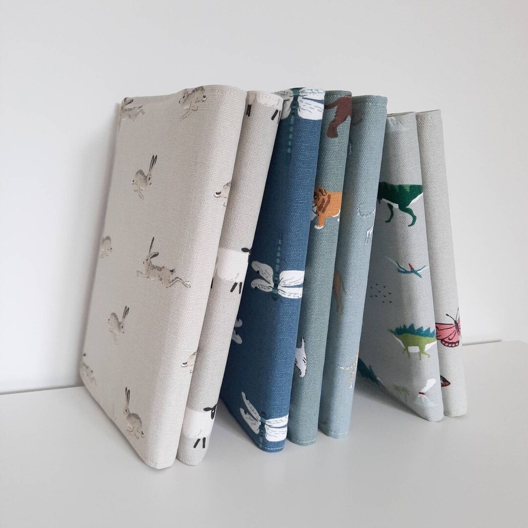A5 Fabric Notebook Cover, Reusable Book Cover, Planner Cover, Lined ...
