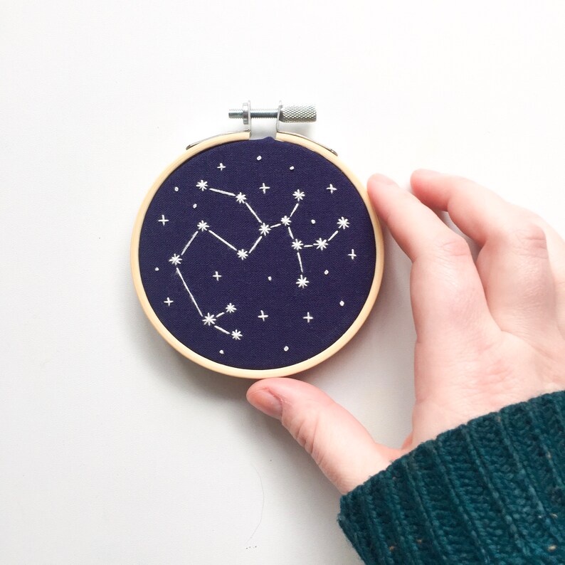 Star Sign Constellations Embroidery | Etsy