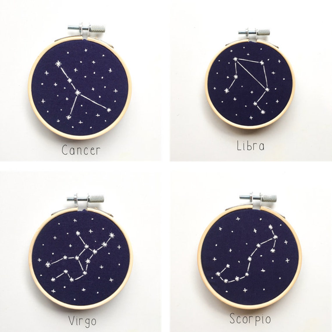 Star Sign Constellations Embroidery | Etsy