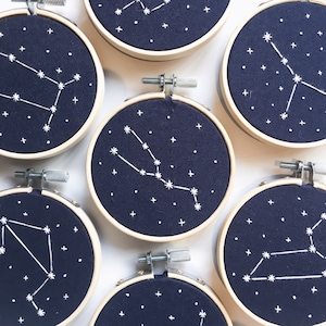 Star Sign Constellations Embroidery - Etsy