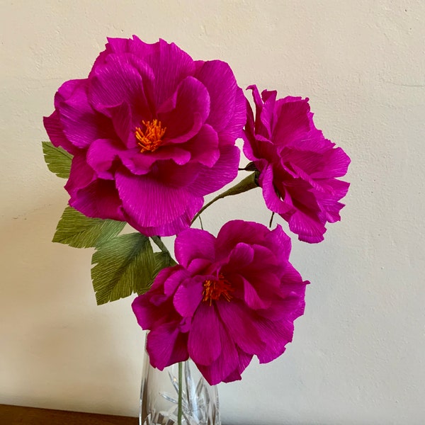 Crepe Paper Roses - Etsy