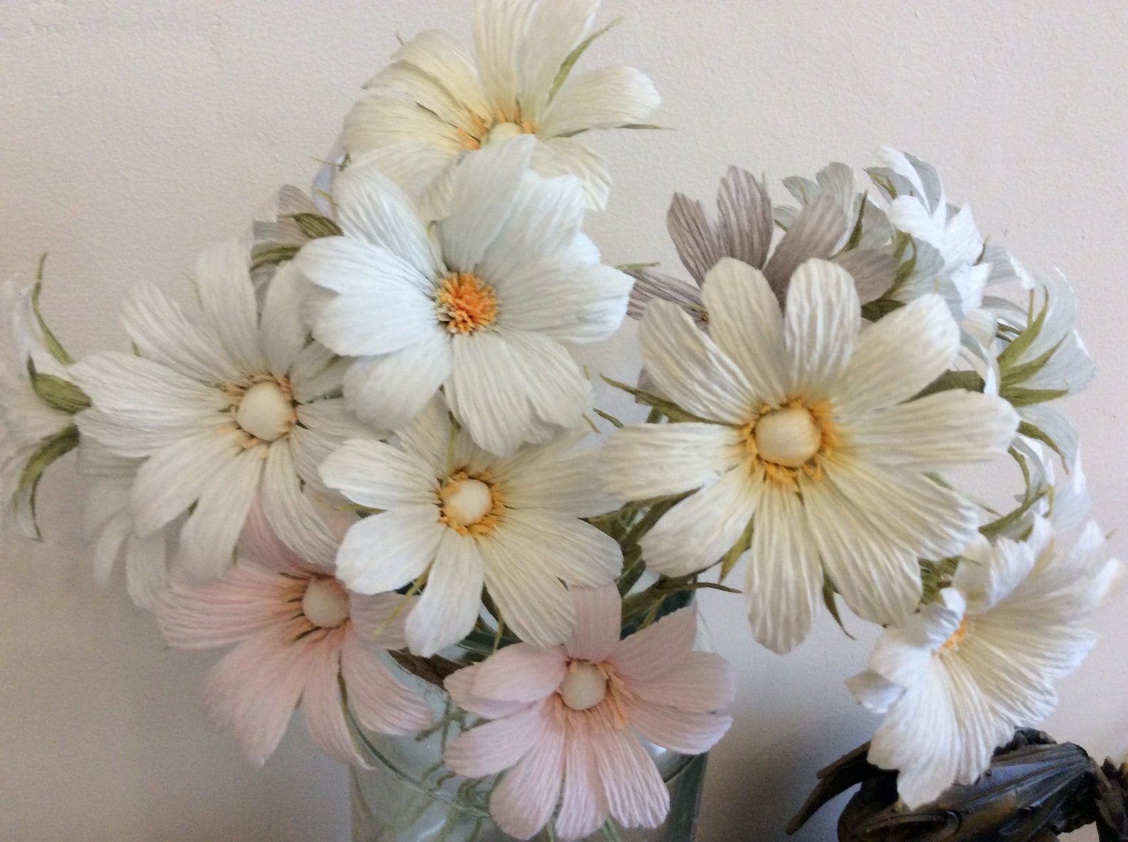 Handmade Crepe Paper Daisies Rustic Wedding Flowers Mixed | Etsy