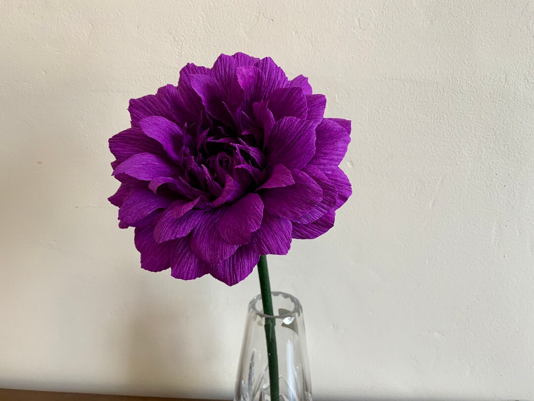 Handmade, Realistic, Crepe Paper Dahlia - Available in Many Colours ...
