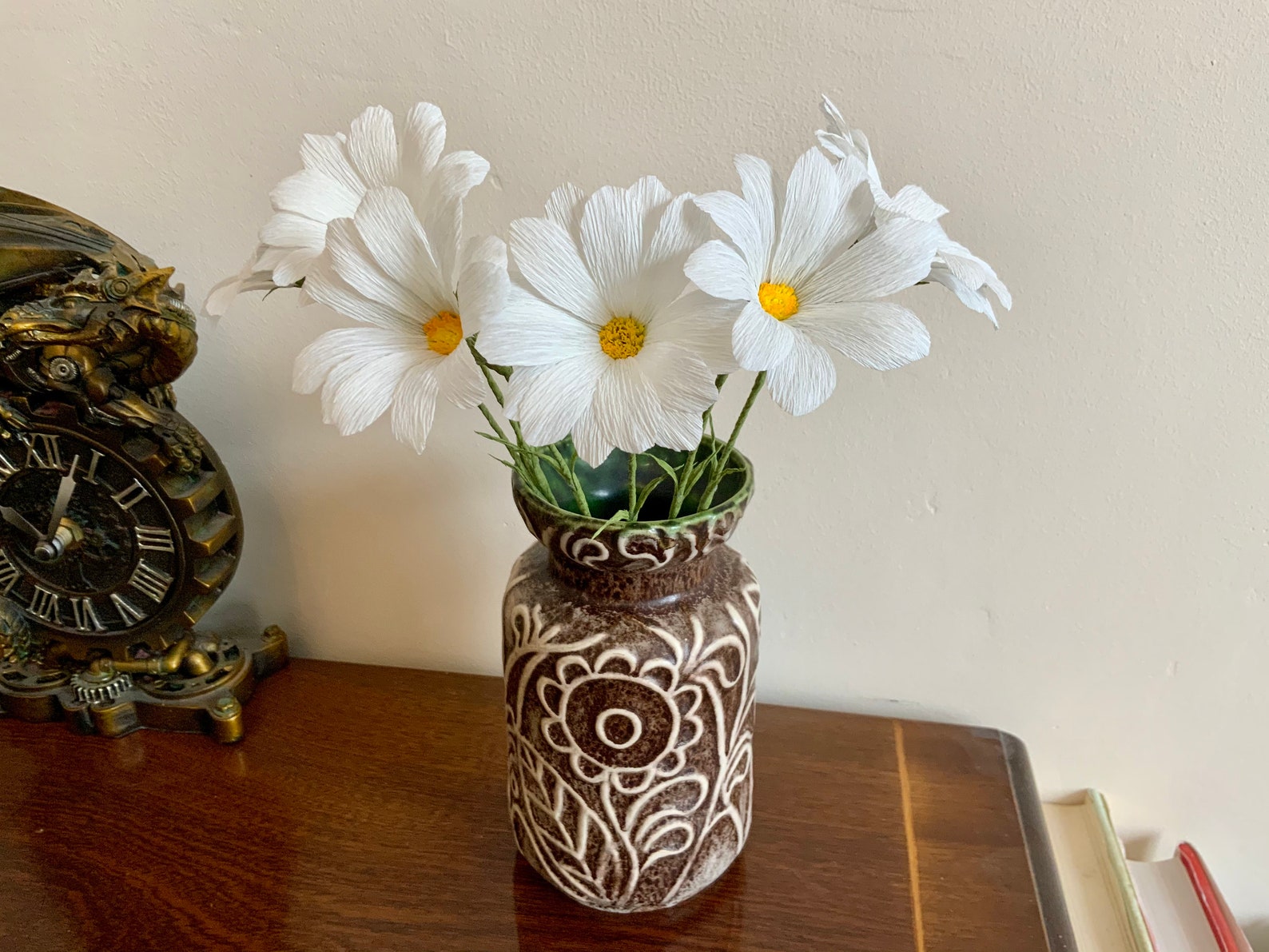 Handmade Crepe Paper Daisies: Rustic Wedding Table Decoration - Etsy UK