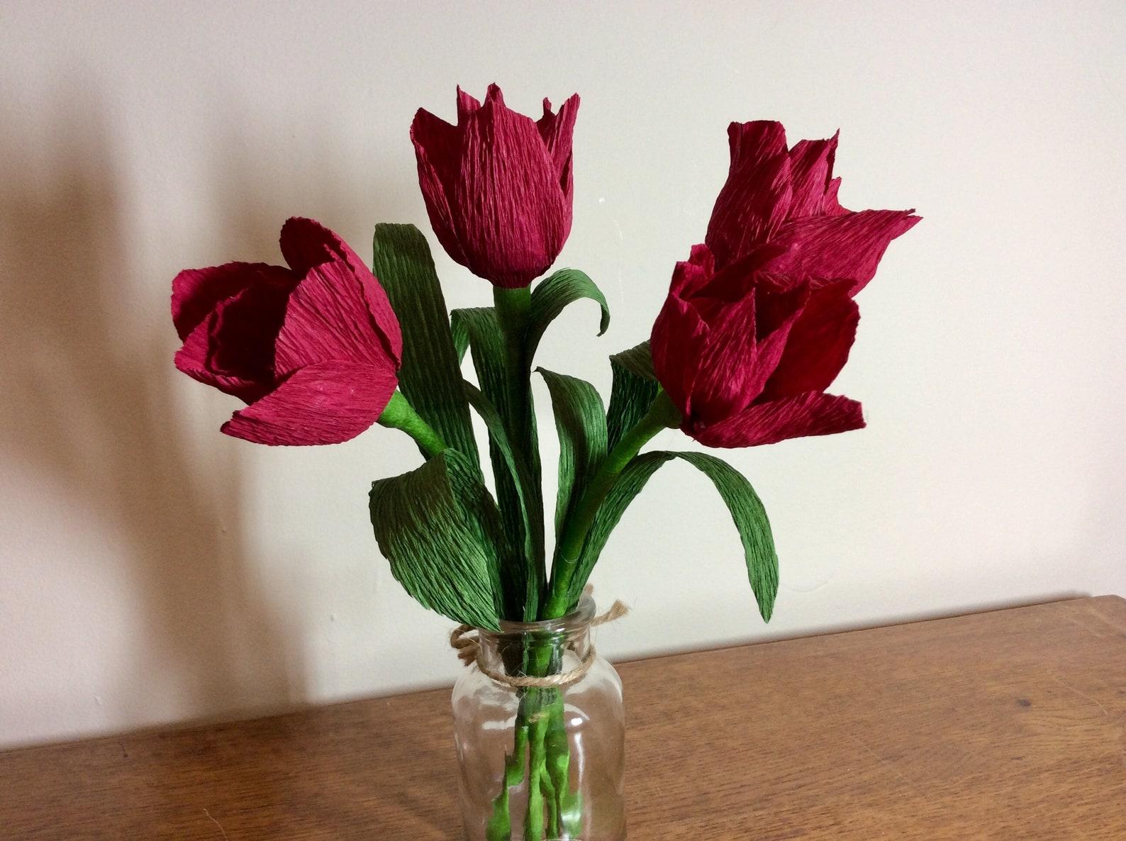 Realistic Crepe Paper Tulips Red Tulips Spring Wedding | Etsy