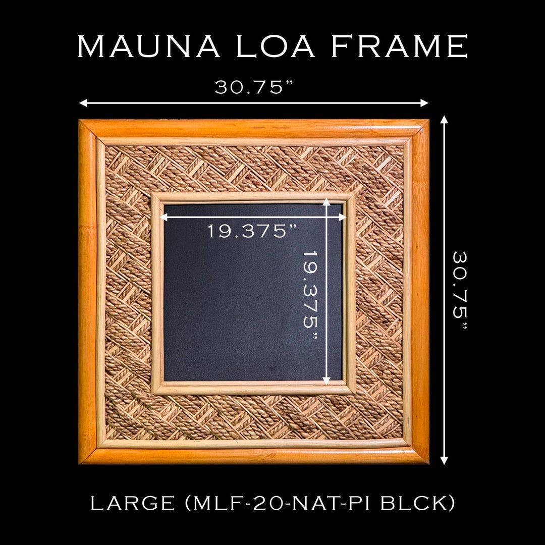 30.75x30.75 Inches Large "mauna Loa" Rattan Frame for Wall Decor, Wall ...