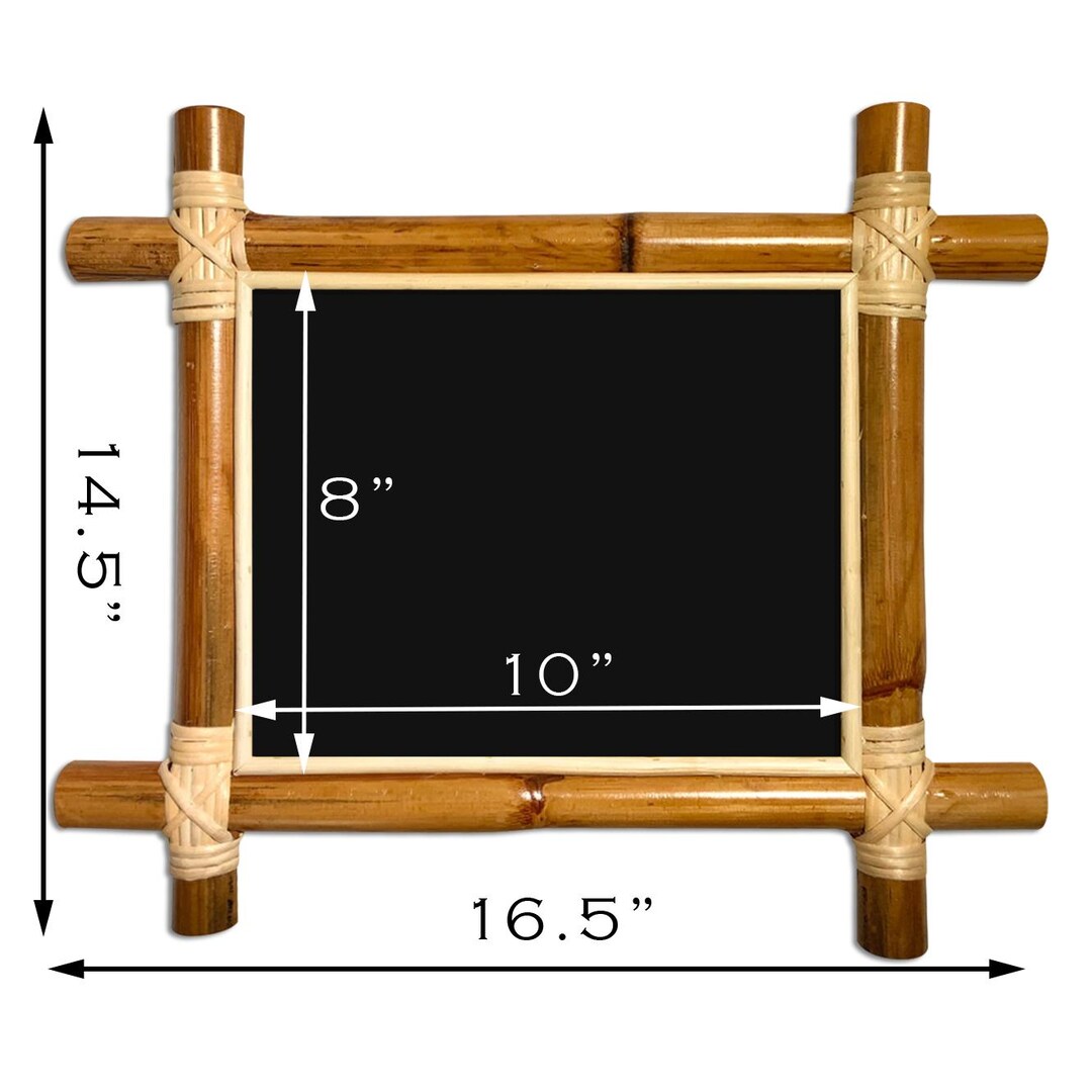 8x10 Inches "rain Forest" Rattan Frame for Wall Decor, Wall Hanging ...