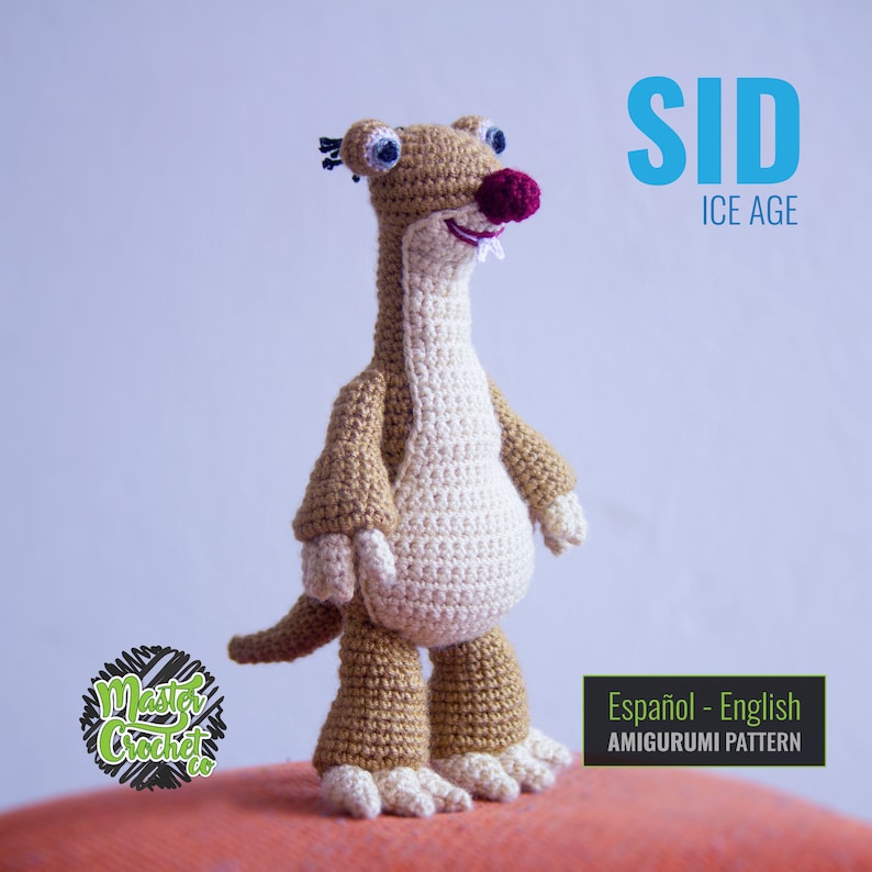 Sid the sloth bear amigurumi pattern pdf - Etsy España