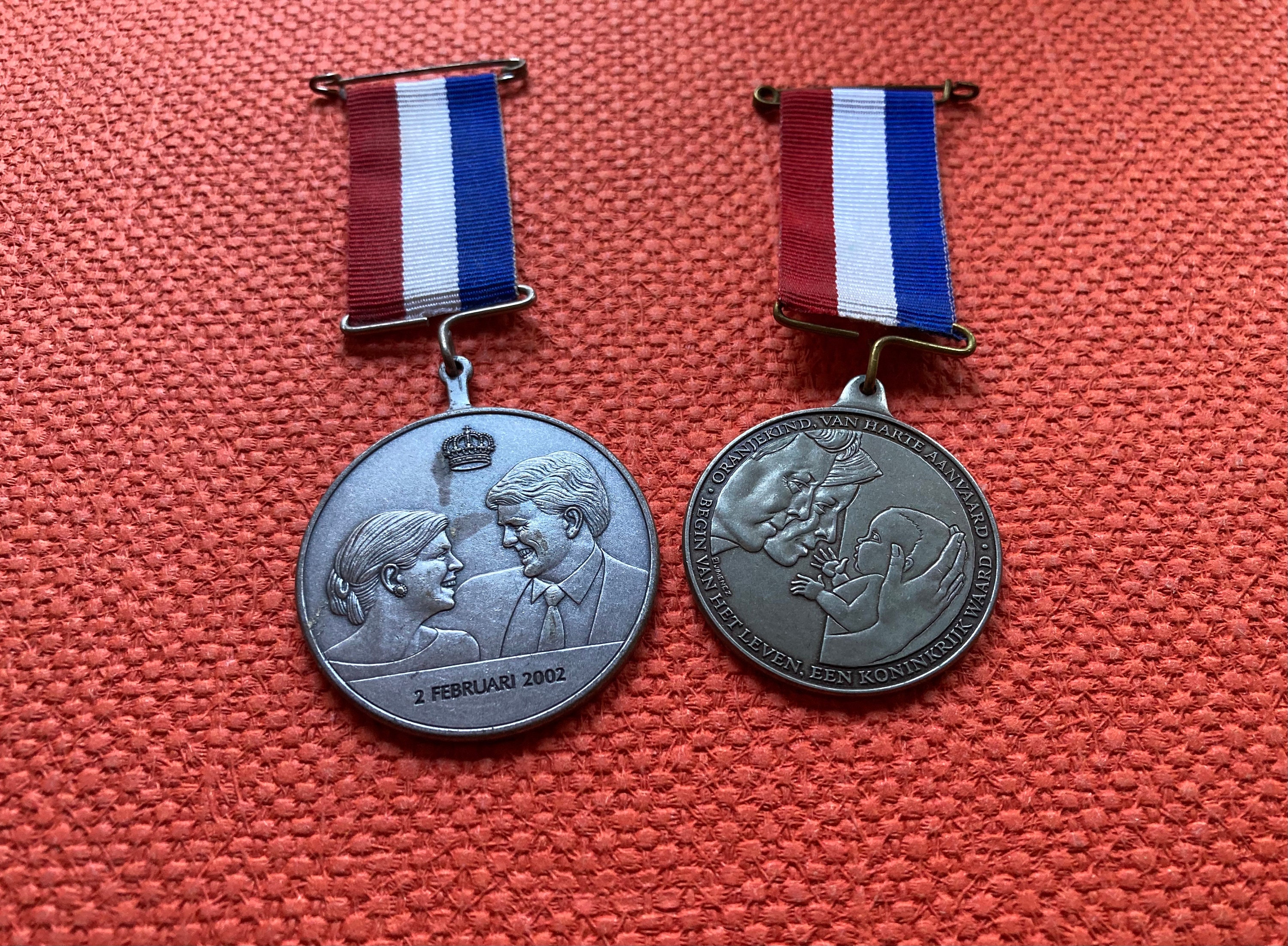 Dutch Medals Willem-alexander and Maxima Marriage and Birth of Amalia ...