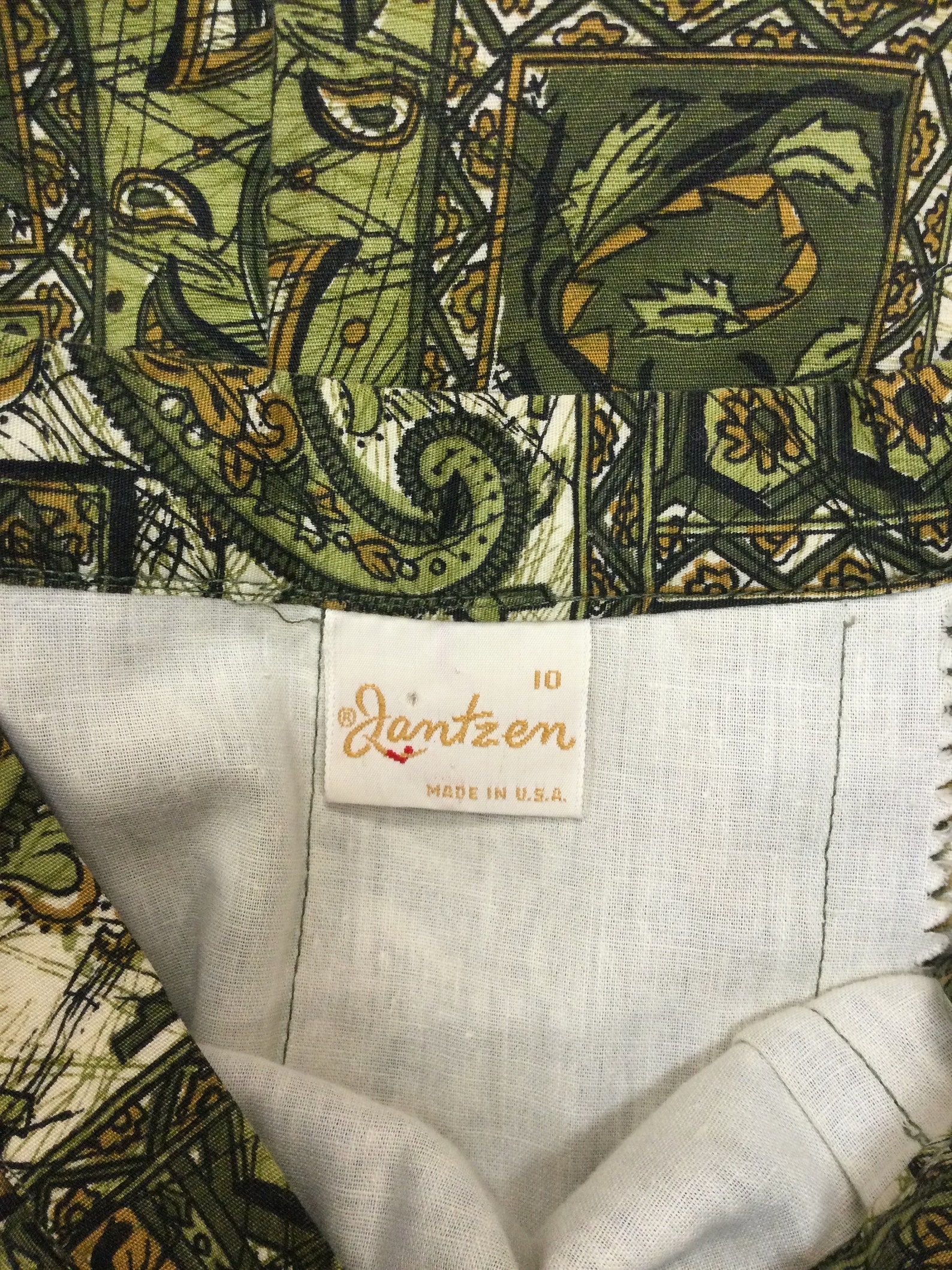 1950s Vintage Jantzen Green Paisley Pencil Skirt | Etsy