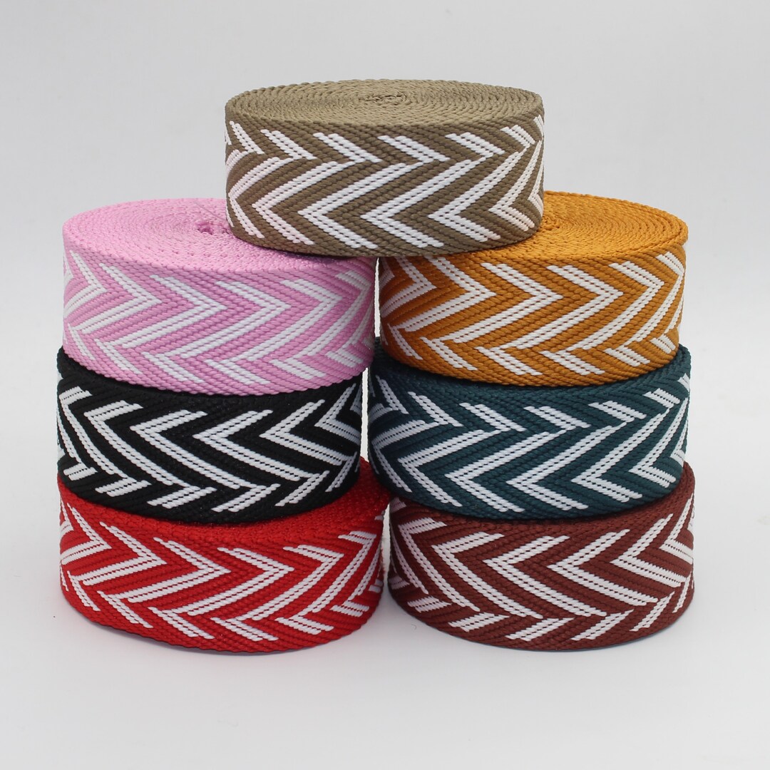 5 Meters Webbing With Chevron, Lines, Arrows, Geometric Pattern 38mm - Etsy