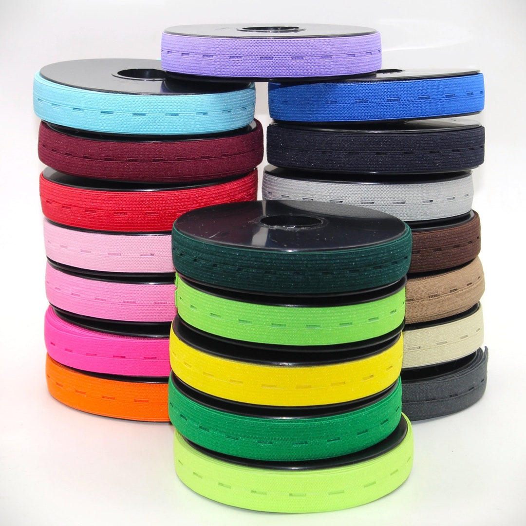 20 Meters of Colorful Buttonhole Elastic 20mm - Etsy