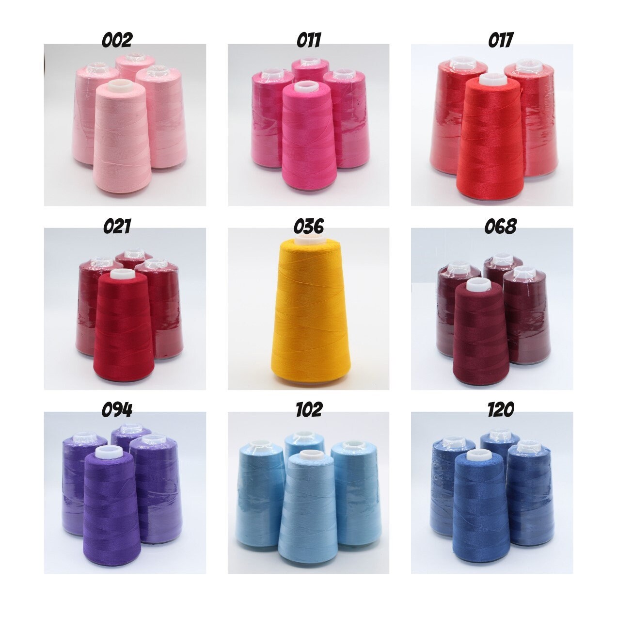 8 Cones of Overlock Yarn 3000yd X 4 - Etsy UK