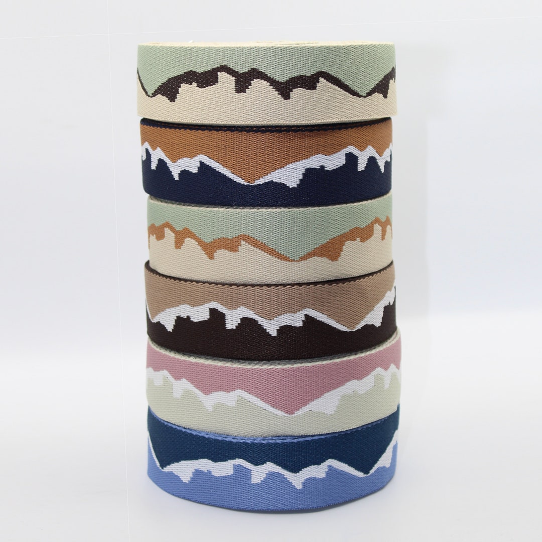 5 Meters of Strap With Tricolor Wave Mountain Pattern Urban Luxury Line ...