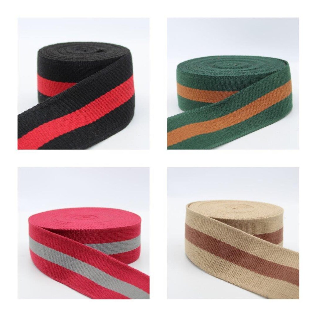5 Meters of Striped Cotton Webbing 40mm and 50mm - Etsy