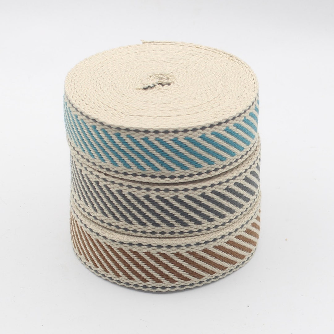 5 Meters of Webbing With Diagonal Pattern and Stitched Edges, for ...