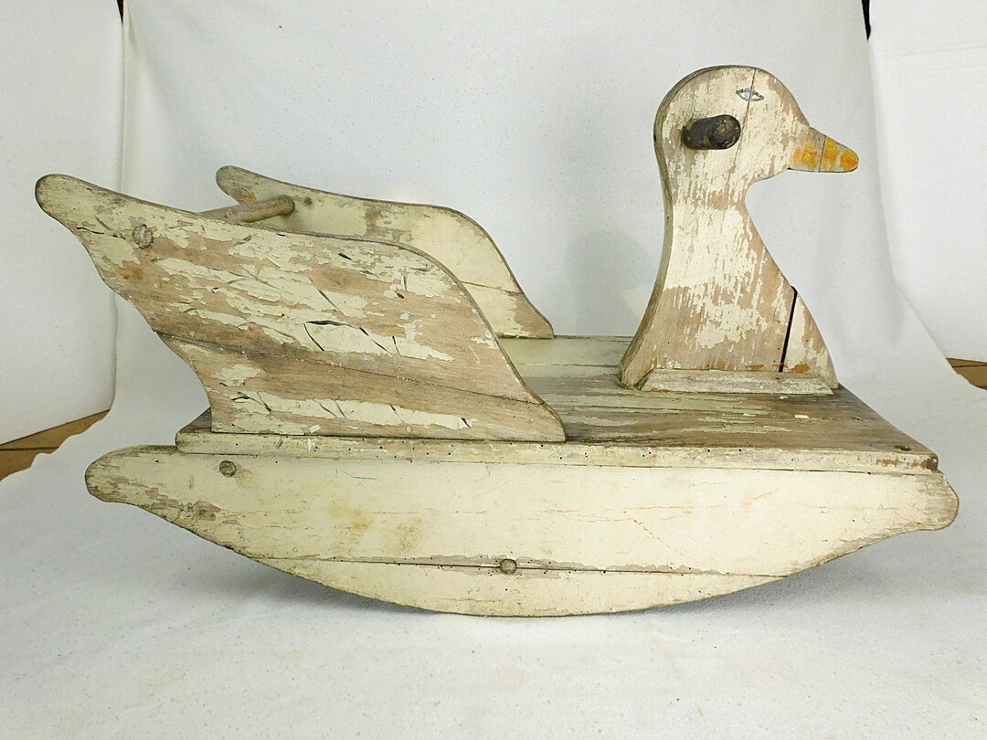 Antique Rocking Animal Figure Swan Vintage Shabby 1930s Decoration ...