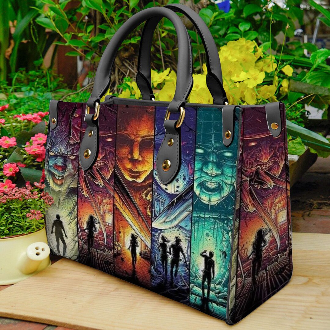 Horror Halloween Handbag,horror Leather Bag,witch Leather Handbag ...