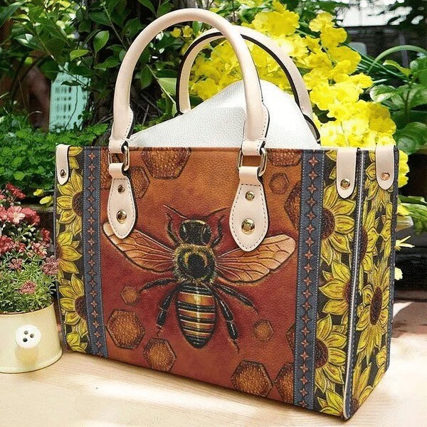 Beekeeping Leather Bag, Women Beekeeping Leather Handbag, Crossbody Bag ...