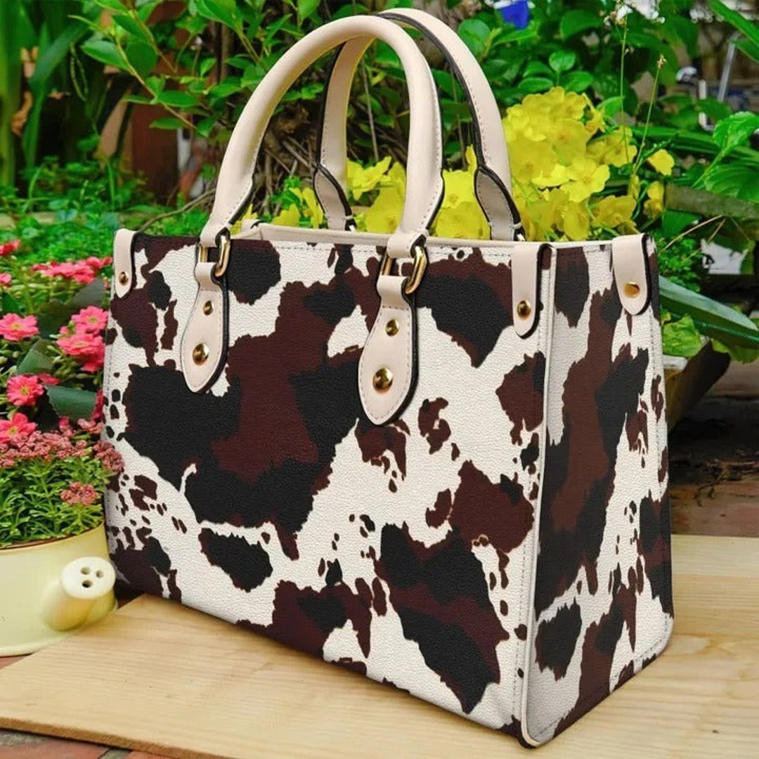 Cowhide Dairy Handbag,cow Handbag,cow Leather Bag,women Leather Handbag ...
