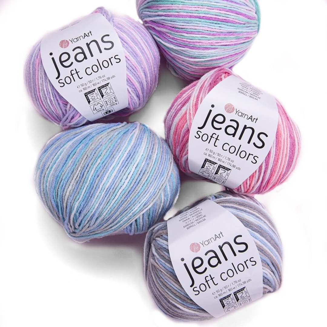 Yarn Yarnart Jeans Soft Colors Cotton Yarn Print Cotton Yarn Amigurumi ...