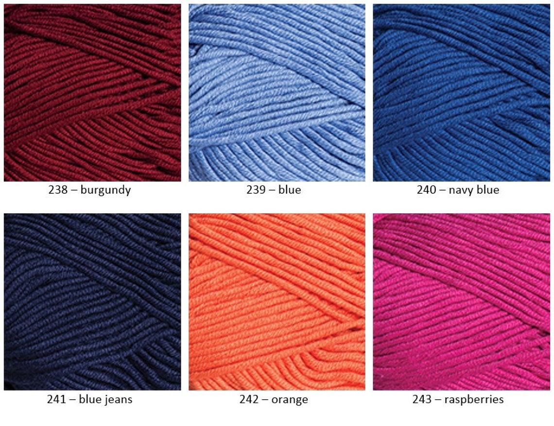 Yarn Yarnart Creative 100% Cotton Yarn Hypoallergenic Yarn Big - Etsy