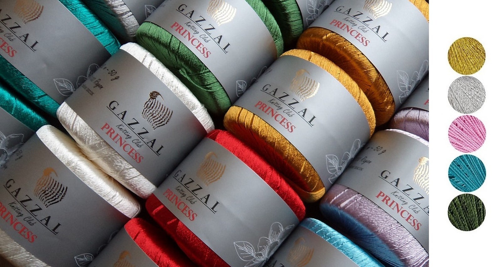 Yarn Gazzal Princess Yarn Silk Yarn Viscose Yarn Crochet Yarn - Etsy