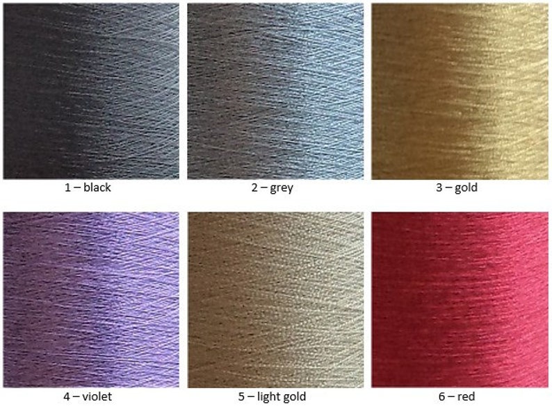 Metallized Thread Embroidery Yarn Metallic Embroidery Lurex - Etsy