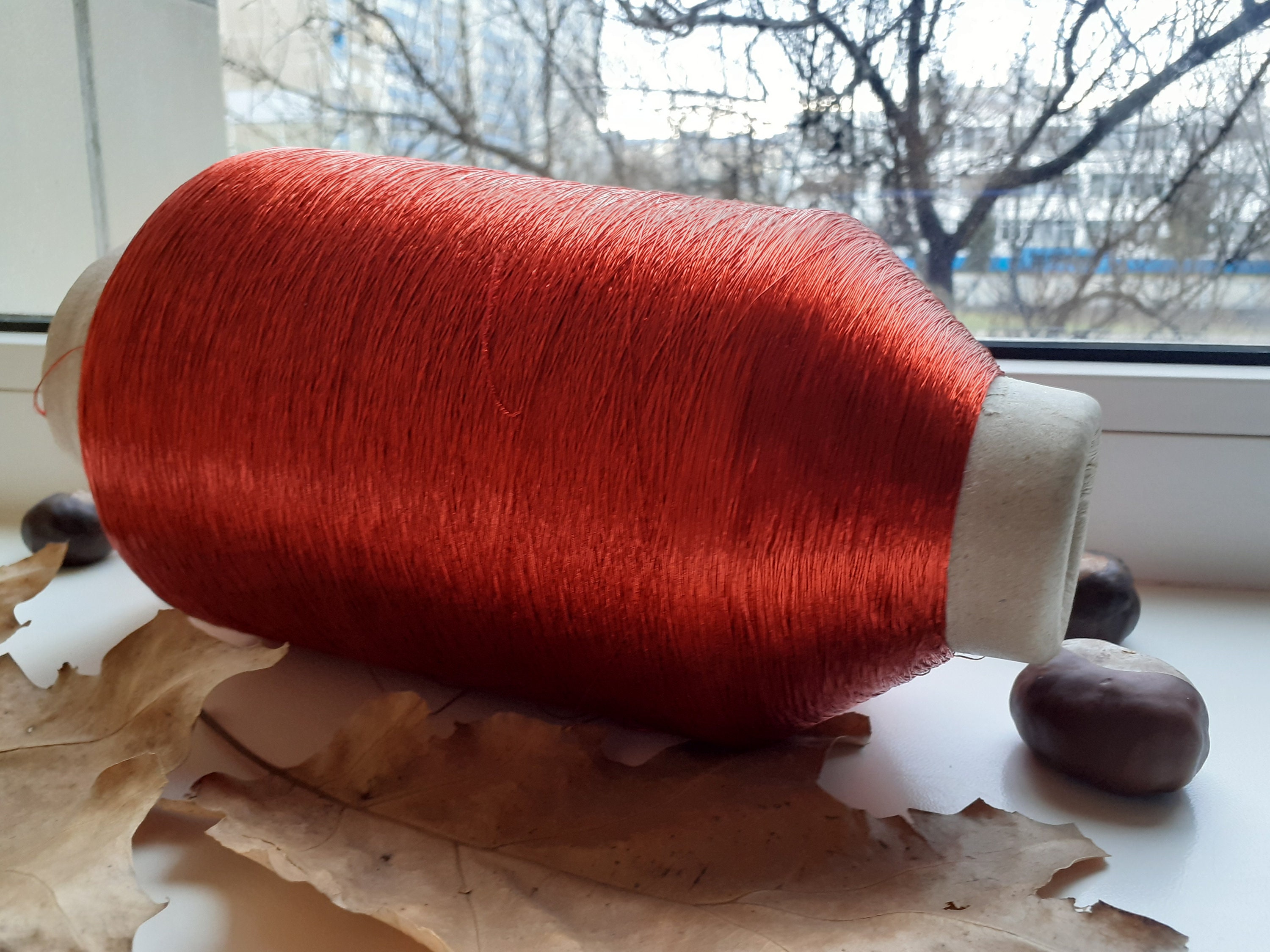 Red metallic yarn 500g red metallized yarn glitter yarn lurex | Etsy