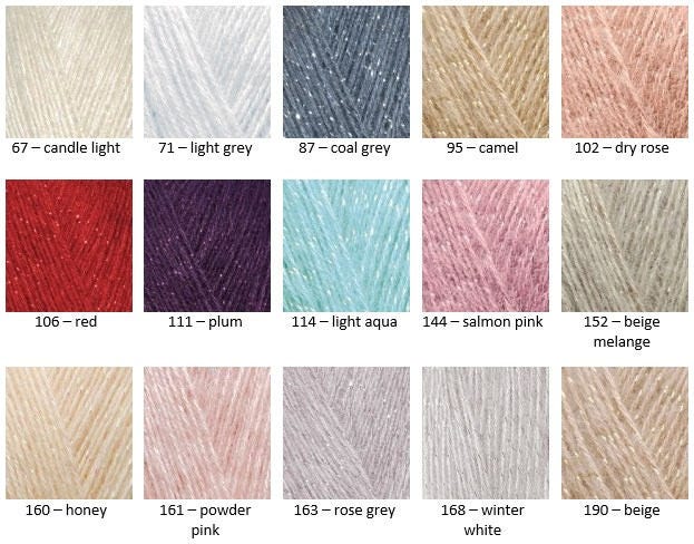 Yarn Alize Angora Gold Simli Metallic Yarn Mohair Yarn Acrylic Yarn ...