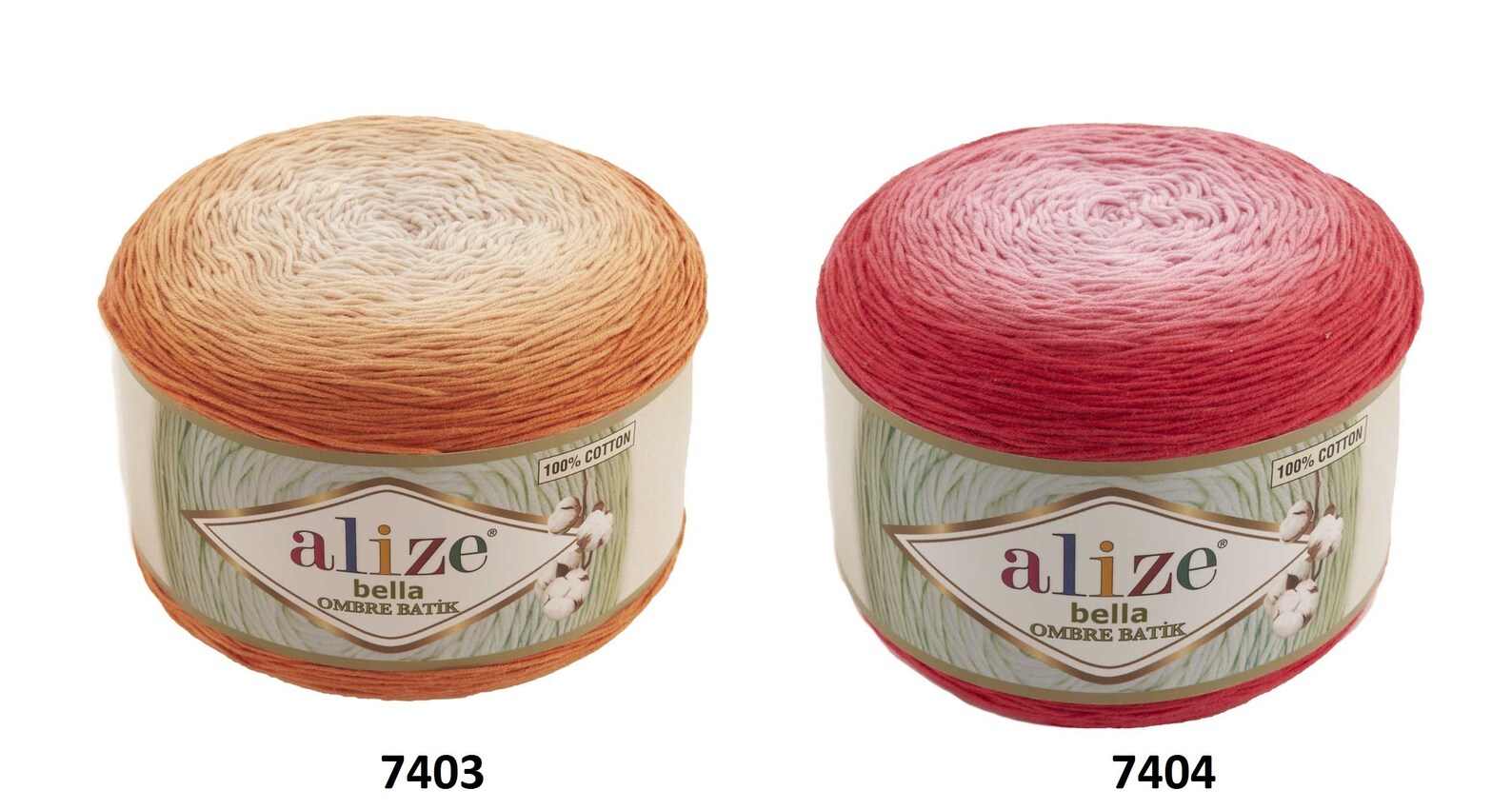 Gradient Yarn Alize Bella Ombre Batik 250g-900m Yarn Cakes Cotton Grade ...
