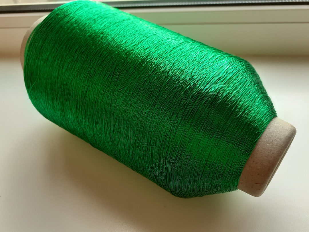 Green Metallic Yarn 500g Green Metallized Yarn Glitter Yarn Lurex Yarn ...
