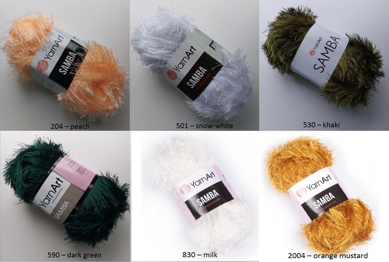 Yarn Yarnart Samba Yarn Faux Fur Yarn Long Eyelash Yarn Fun Fur Yarn ...