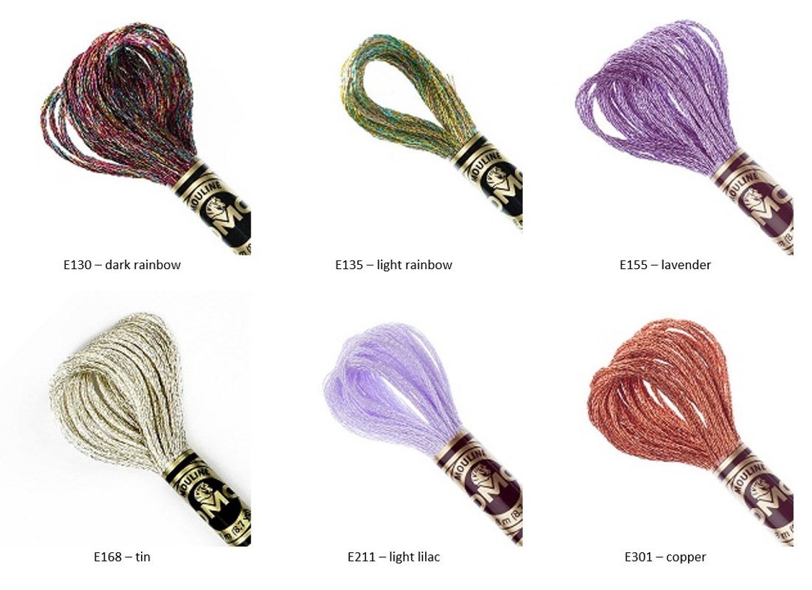 Embroidery Floss DMC Light Effects Floss Metallized Thread - Etsy