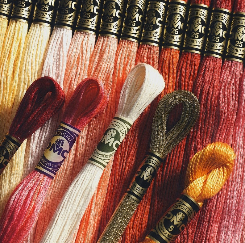 DMC Cotton Embroidery Floss 100% Cotton Embroidery Thread Embroidery ...