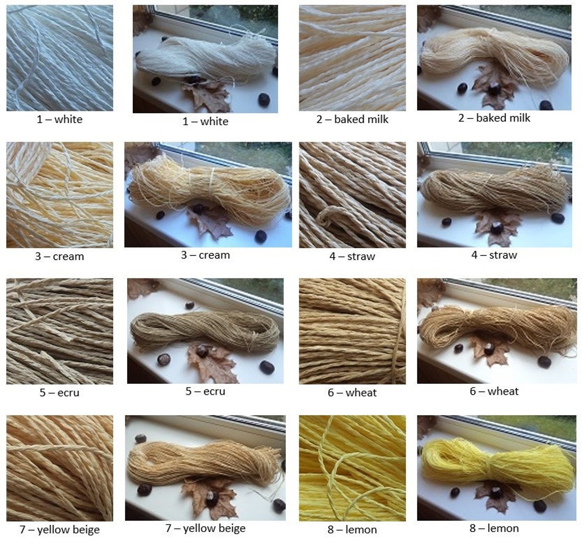 Yarn Raffia Natural yarn 50g 100% cellulose yarn natural | Etsy