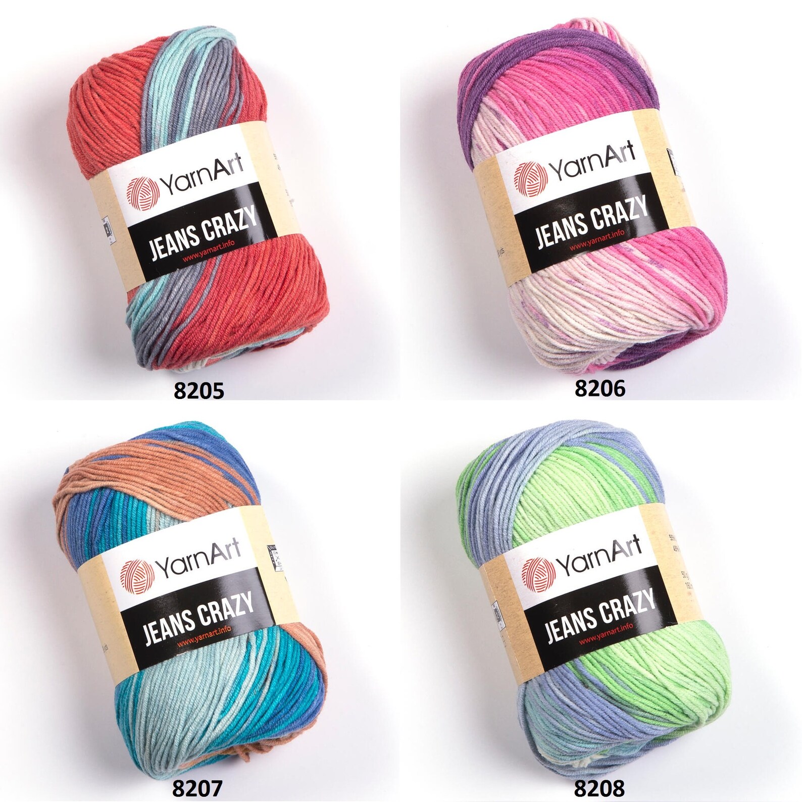 Yarn Yarnart Jeans Crazy Cotton Yarn Print Cotton Yarn Amigurumi Yarn ...