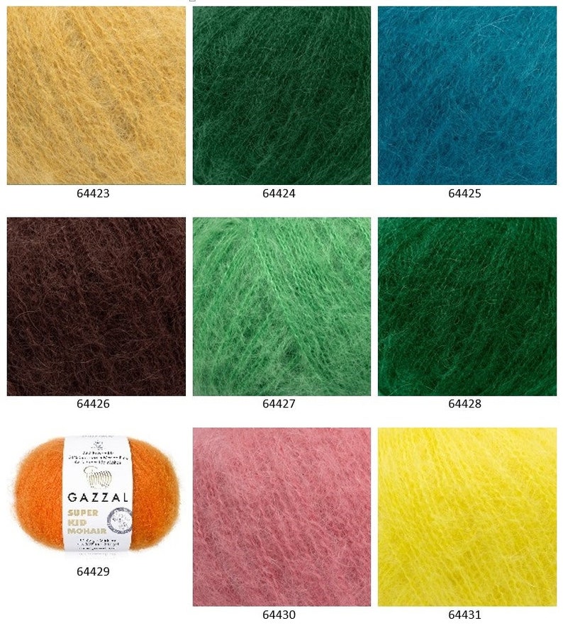 Yarn Gazzal Super Kid Mohair Yarn кid Mohair Yarn Merino Wool - Etsy