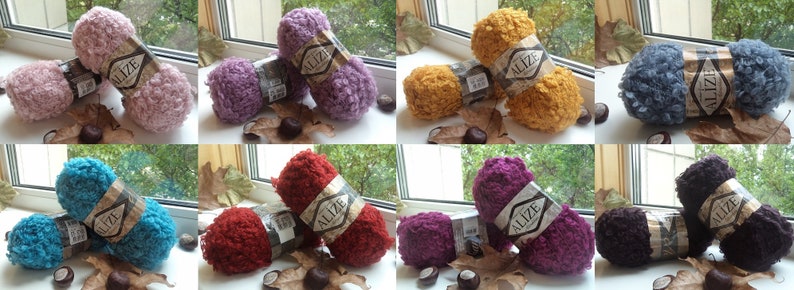 Yarn Alize Astrakhan Yarn Boucle Yarn Ratine Yarn Pongee Yarn Ratte ...