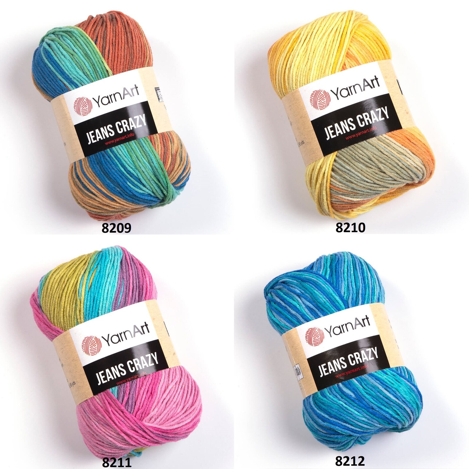 Yarn Yarnart Jeans Crazy Cotton Yarn Print Cotton Yarn Amigurumi Yarn ...