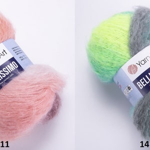 Yarn Yarnart Bellissimo 150g Yarn Mohair Yarn Wool Blend Yarn Gentle ...
