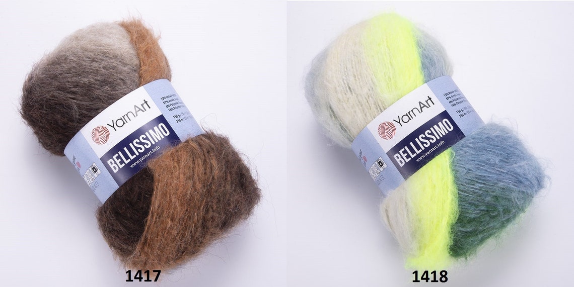 Yarn Yarnart Bellissimo 150g Yarn Mohair Yarn Wool Blend Yarn - Etsy