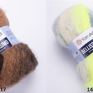 Yarn Yarnart Bellissimo 150g Yarn Mohair Yarn Wool Blend Yarn Gentle ...