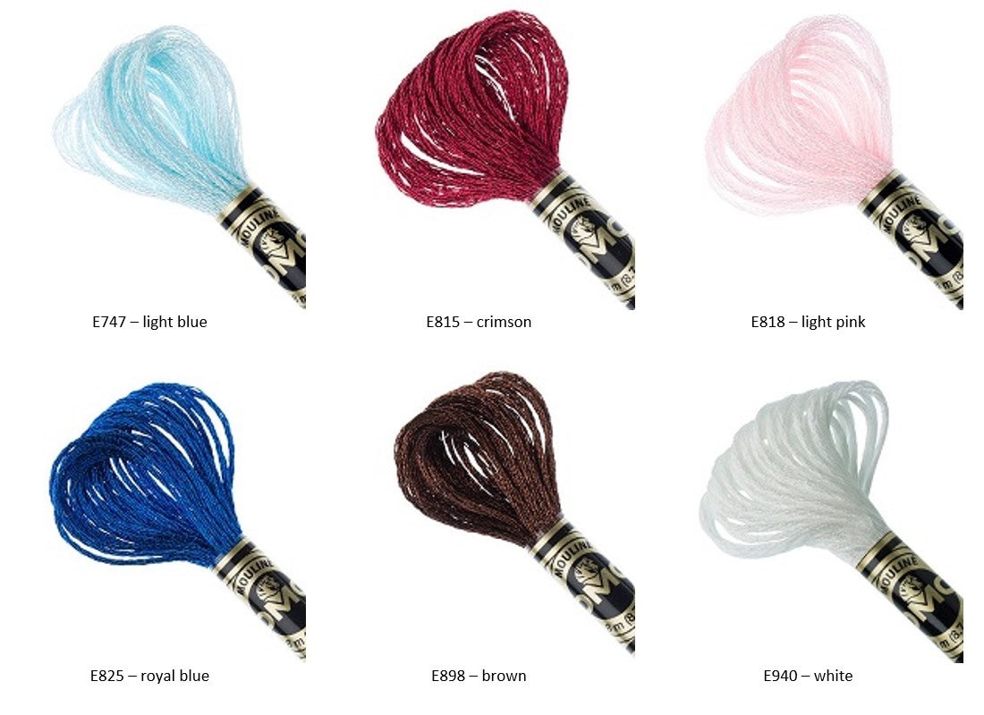 Embroidery Floss DMC Light Effects Floss Metallized Thread - Etsy