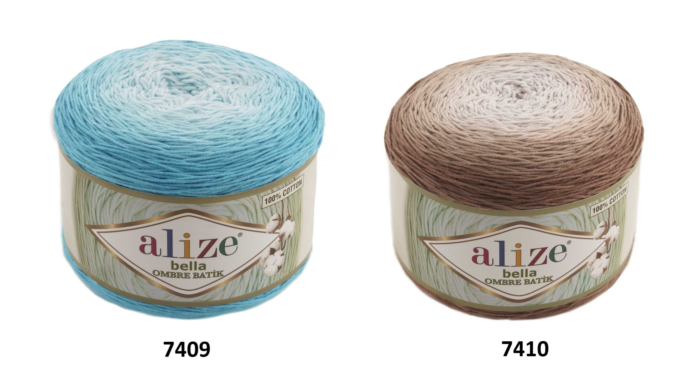 Gradient Yarn Alize Bella Ombre Batik 250g-900m Yarn Cakes Cotton Grade ...