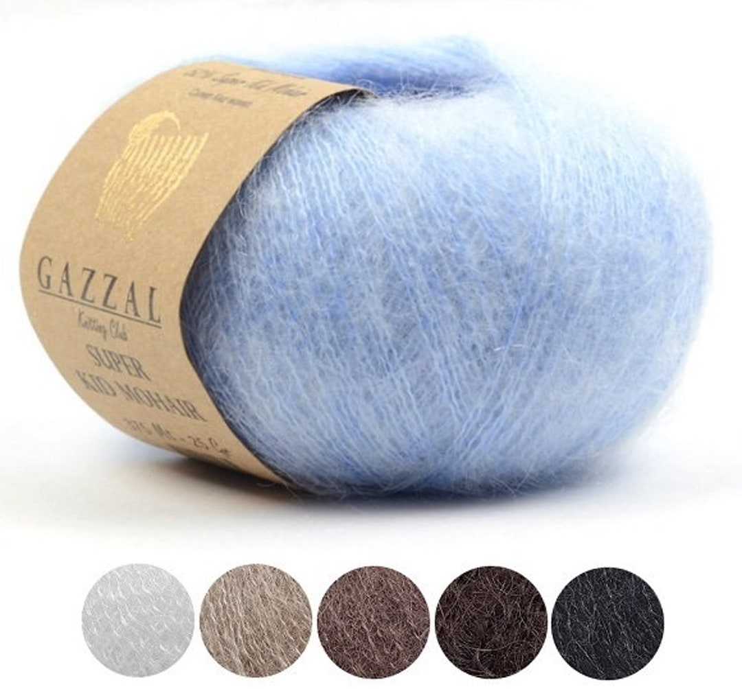 Yarn Gazzal Super Kid Mohair Yarn Kid Mohair Yarn Merino Wool - Etsy