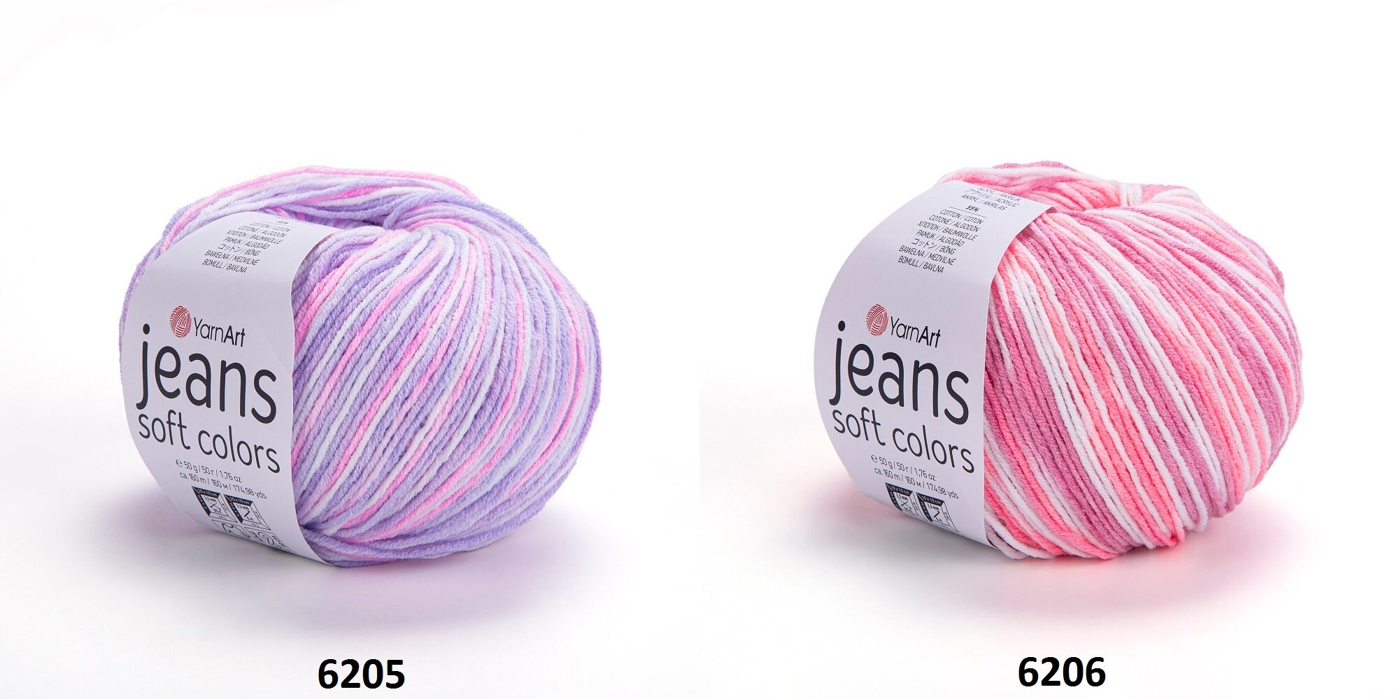 Yarn Yarnart Jeans Soft Colors Cotton Yarn Print Cotton Yarn Amigurumi ...