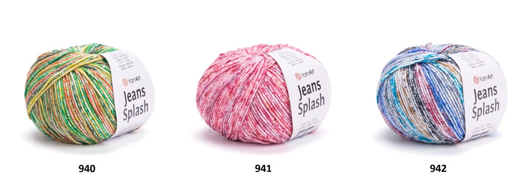 Yarn Yarnart Jeans Splash Cotton Yarn Print Cotton Yarn Amigurumi Yarn ...