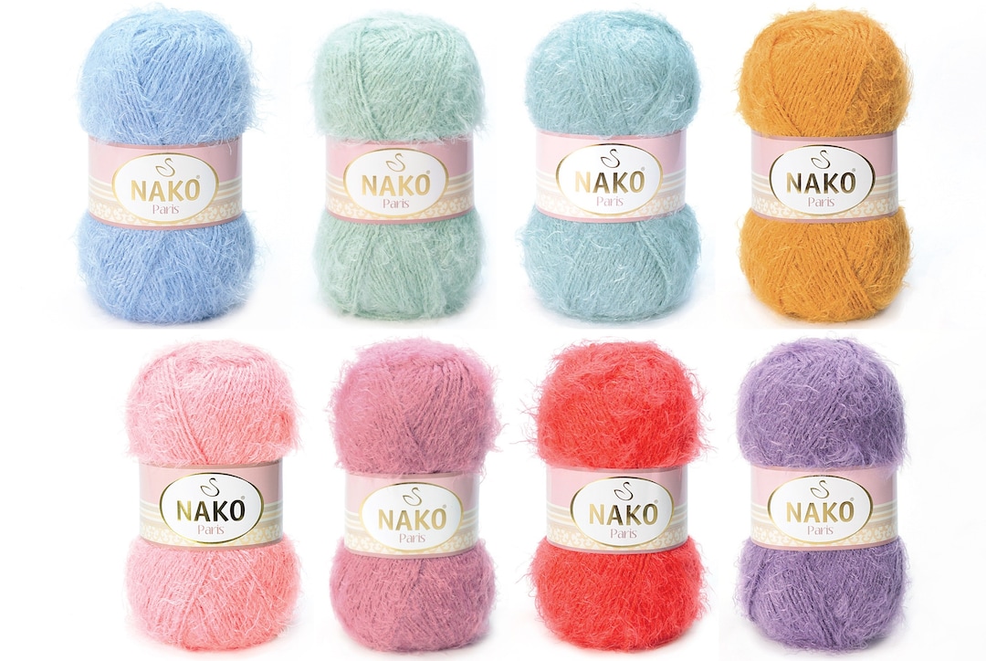 Yarn Nako Paris Yarn Faux Fur Yarn Long Eyelash Yarn Fun Fur Yarn ...