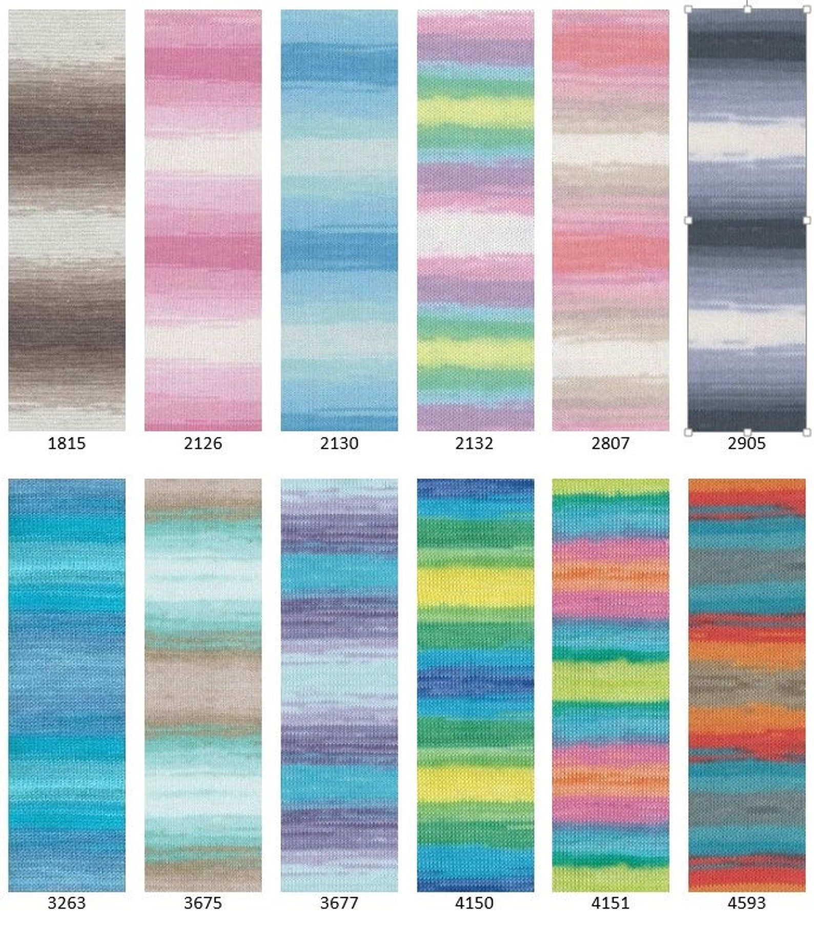 Yarn Alize Bella Batik Yarn 100% Cotton Yarn Cotton Thread Colorful ...